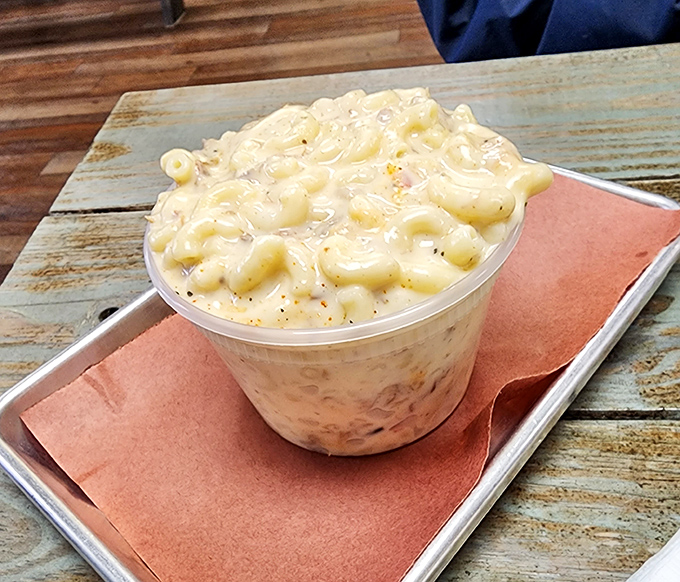 Mac and cheese so creamy it should have its own fan club. This isn't a side dish—it's the main event in disguise.