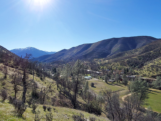 Nature's cathedral – rolling hills and verdant valleys surround French Gulch, offering a panorama that no smartphone camera could ever truly capture.