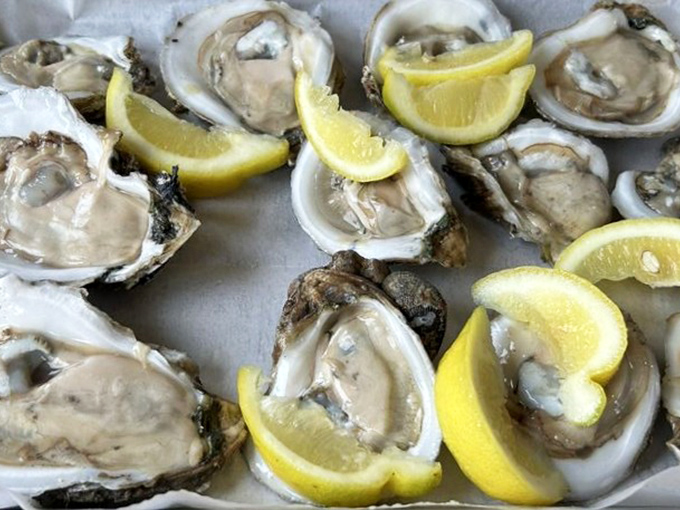 These oysters aren't just served—they're presented with reverence, like the briny celebrities they are. Add lemon and prepare for a standing ovation. 