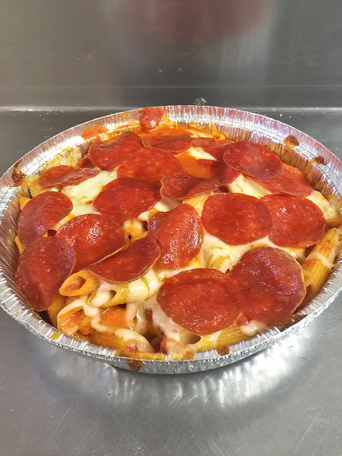 Pepperoni that curls into perfect little cups of spicy goodness. This isn't just pizza – it's edible architecture with flavor pockets designed by the pizza gods.