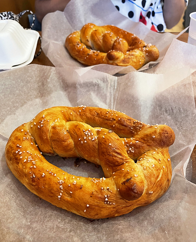 Golden-brown perfection with just the right amount of salt crystals—these pretzels would make even a Philadelphia native weep with joy.