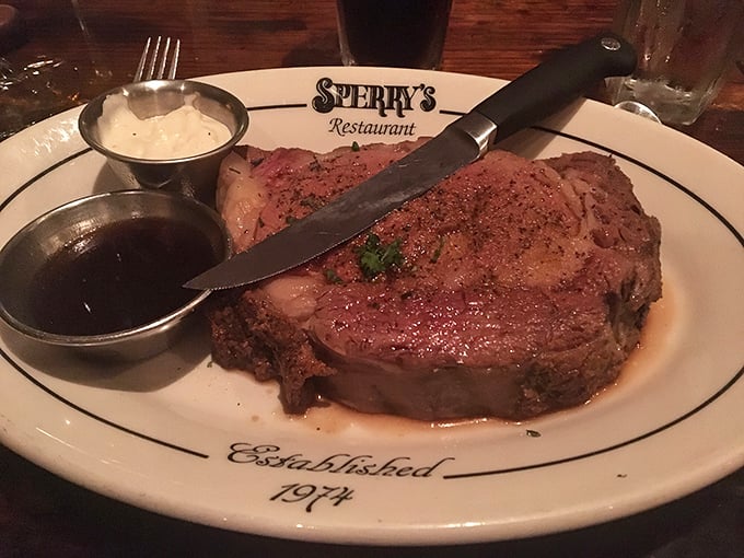 The star of the show: prime rib so perfectly executed it should come with its own standing ovation. That au jus? Liquid gold that deserves its own currency.
