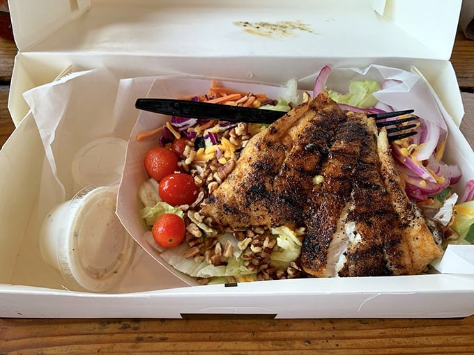 Blackened grouper that doesn't need fancy plating to impress – just fresh fish with a perfect spice crust. 