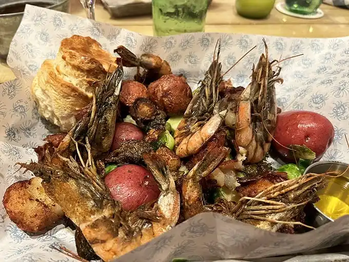 This seafood boil isn't just a meal; it's an event where shrimp, potatoes, and corn have the party of their lives before meeting their delicious destiny.