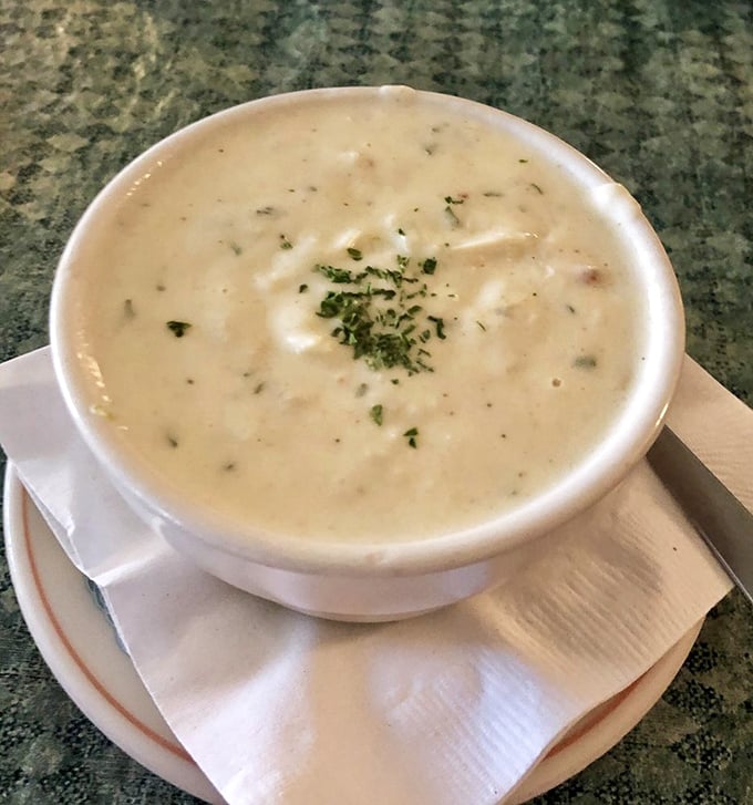 This isn't just soup; it's a creamy bowl of South Carolina heritage. The she-crab soup looks rich enough to pay your mortgage.