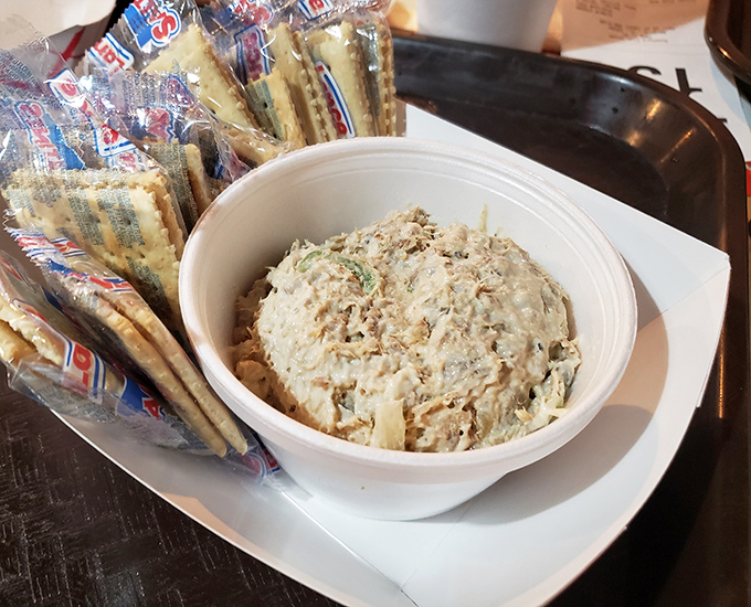 Smoked tuna dip and crackers—the Gulf Coast's answer to caviar. One bite and you'll wonder why anyone bothers with complicated appetizers.