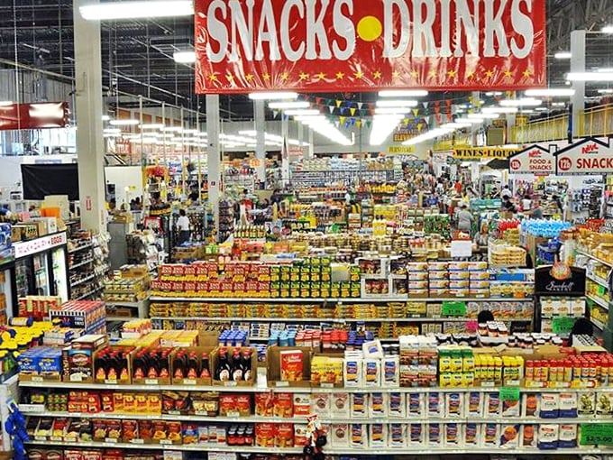 Snack paradise stretches as far as the eye can see. Like a theme park for your pantry, minus the admission fee.