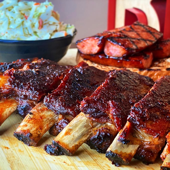 These mahogany beauties have the perfect smoke ring that would make any pitmaster weep with joy.