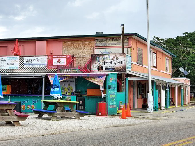 Stan's Idle Hour isn't just a restaurant—it's Goodland's unofficial town hall where decisions are made over grouper sandwiches and cold beer.
