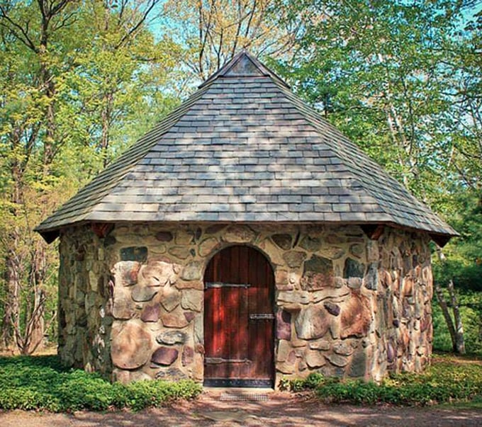 The St. Columba Chapel looks like it was plucked from a fairy tale, where even Hansel and Gretel would feel right at home.