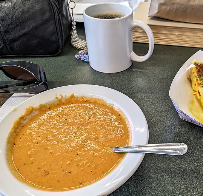 This creamy tomato soup isn't just lunch—it's a warm hug in a bowl. Perfect companion to that grilled sandwich waiting in the wings.