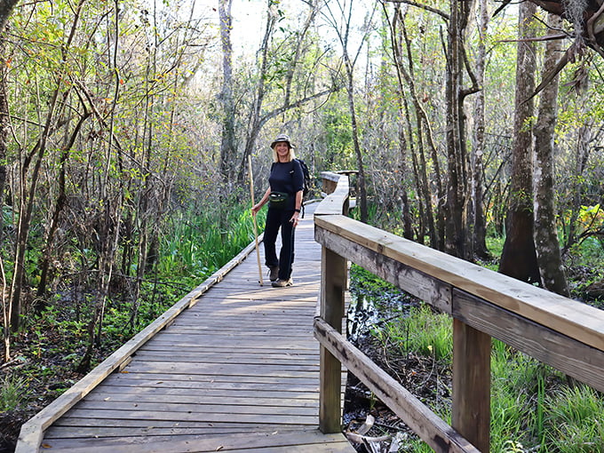 Wooden boardwalks through wetlands – the original Florida superhighway, minus the traffic jams and road rage.