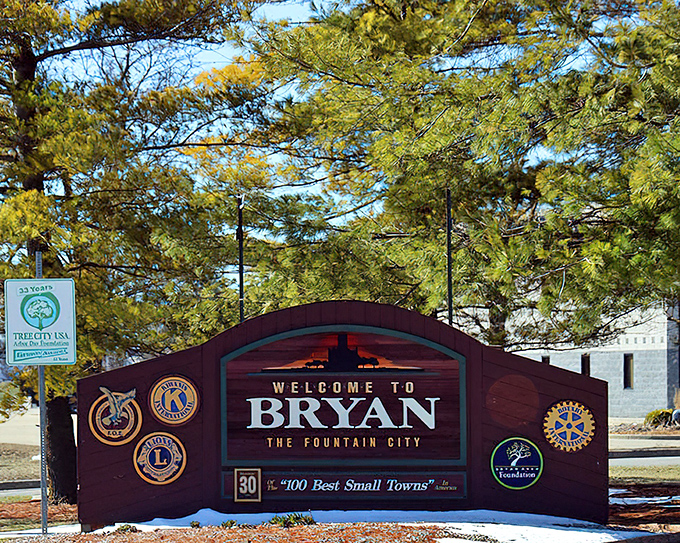 The Fountain City isn't just a nickname—Bryan proudly counts itself among America's "100 Best Small Towns," with the civic pride to prove it.