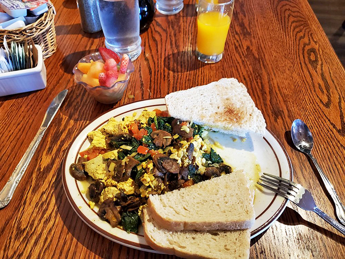 A veggie scramble that proves vegetables for breakfast isn't just healthy – it's a flavor explosion worth waking up for.