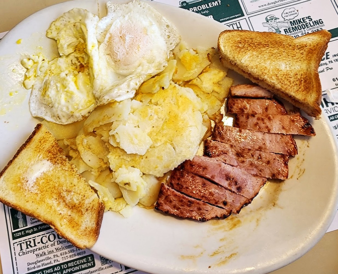 Eggs, home fries, ham, and toast—the breakfast quartet that's performed more comeback tours than the Rolling Stones, and for good reason.