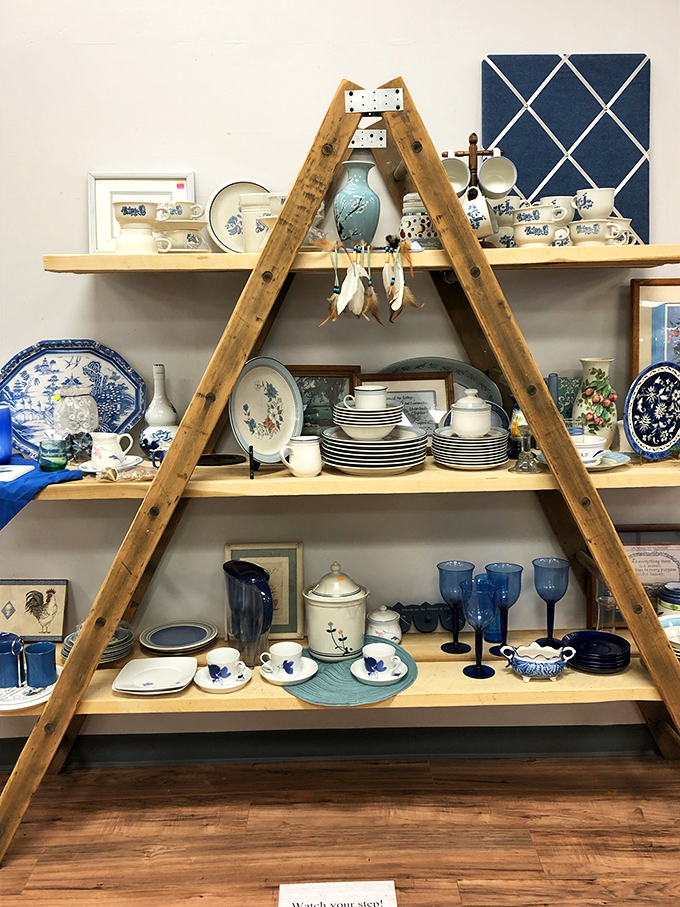 Fine china and everyday dishes create a ceramic symphony that would make any dinner party hostess swoon.