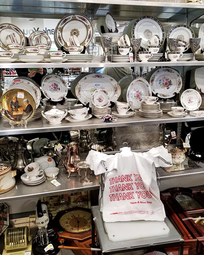 Fine china that's seen more dinner parties than you have—ready for its second act in your dining room.