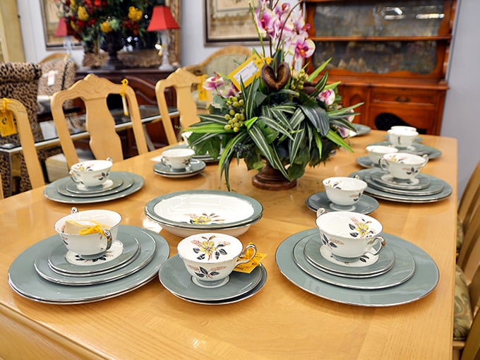 Not just furniture—complete your fantasy dinner party with this delicate dinnerware set, perfect for serving imaginary soufflés to impressed guests.