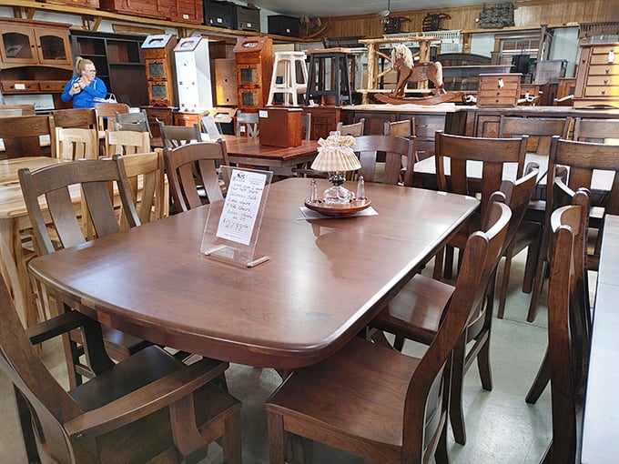 Craftsmanship you can feel. Each table tells a story of patience and tradition—the kind of furniture that makes IKEA instructions seem like a practical joke.