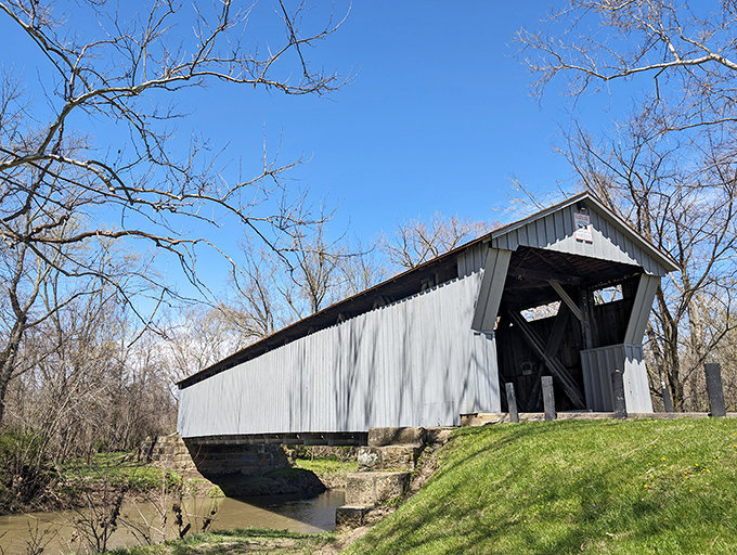 This picturesque covered bridge near Canal Winchester isn't just Instagram-worthy—it's a genuine connection to the area's transportation history.