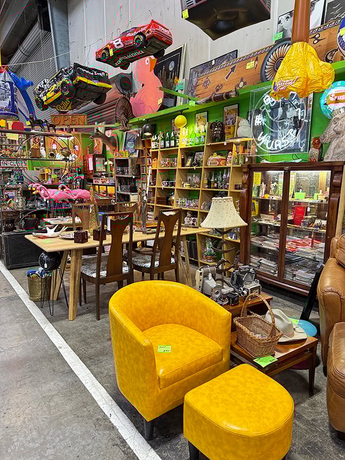 Mid-century dreams come alive with this mustard-yellow chair that's practically begging to be the star of your living room.