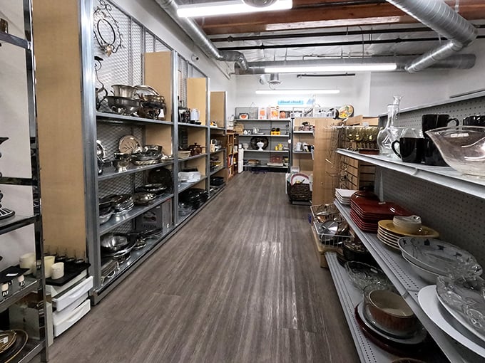 Kitchen heaven awaits in these meticulously arranged aisles – where someone's abandoned pasta maker becomes your next culinary adventure.