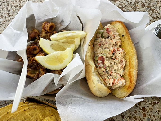 This lobster roll isn't trying to reinvent coastal cuisine – it's simply letting sweet, tender lobster meat do what it does best: make you happy.