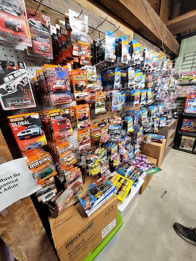 Hot wheels heaven! This miniature automotive museum would make any collector's heart race faster than a '69 Charger on an open highway. 