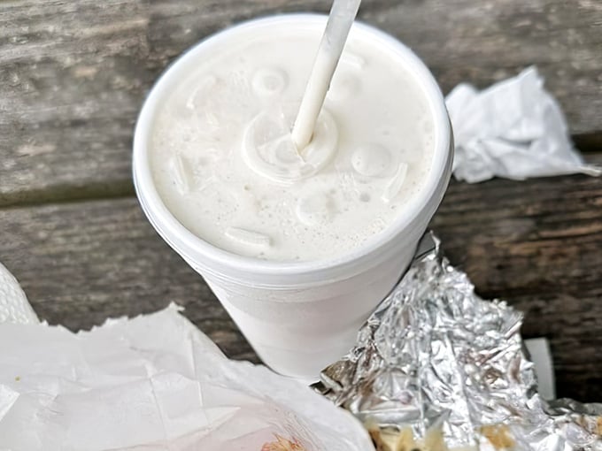 This milkshake isn't just thick—it's the kind that makes your straw stand at attention and your willpower surrender completely.