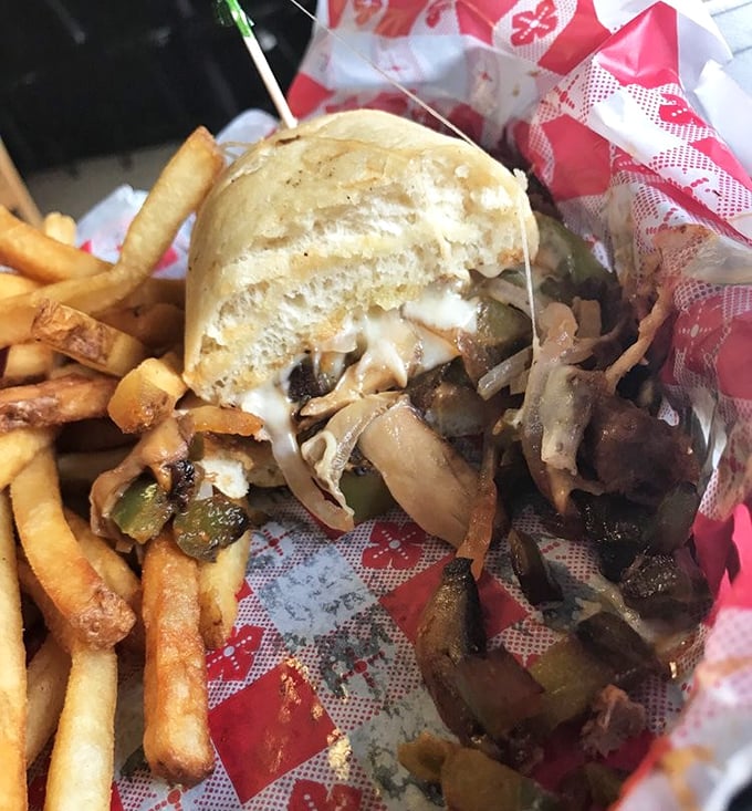Behold the Philly cheesesteak that's causing traffic jams on Route 73 – and rightfully so.