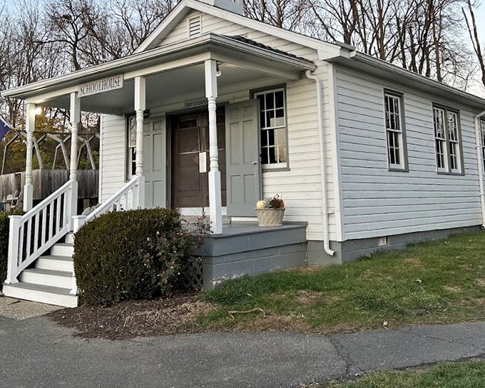The schoolhouse stands as a testament to educational simplicity—where learning happens without Wi-Fi, tablets, or standardized testing anxiety.