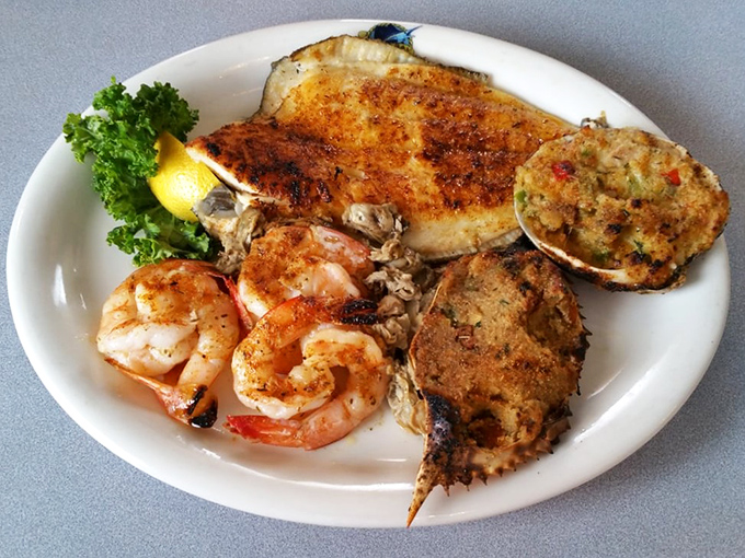 This isn't just a seafood platter—it's a maritime treasure chest where each perfectly cooked morsel tells its own delicious tale.