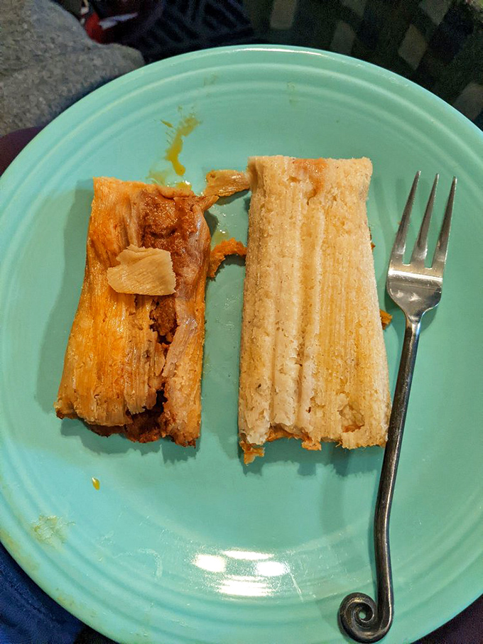 Behold the perfect tamale—where the masa meets the filling in a relationship more harmonious than most marriages.