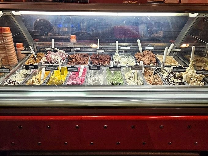 Behold the rainbow of frozen happiness that draws pilgrims from across Pennsylvania for authentic gelato bliss.