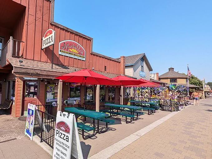 Martolli's red-painted charm fits perfectly into Sisters' Western vibe, like pizza and cold beer—a match made in Oregon heaven.