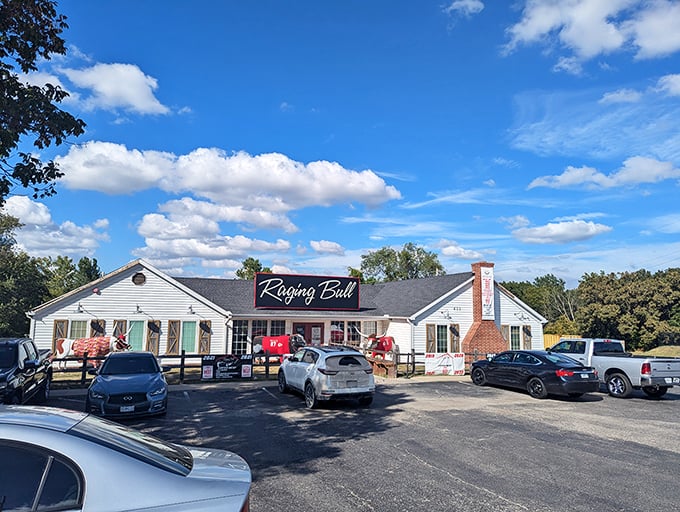 Raging Bull's charming farmhouse setting looks like the kind of place where beef gets the respect it deserves. Spoiler: it does.