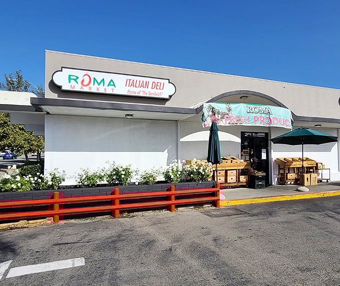 Roma Market's simple storefront promises Italian authenticity without the fuss—just genuine flavors and that famous sandwich.
