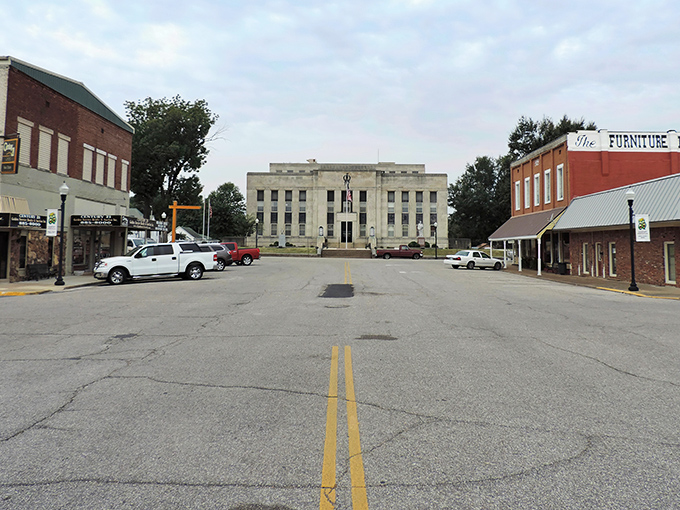 The stately brick buildings of Union City's downtown square have witnessed a century of community life, holidays, and hometown parades.