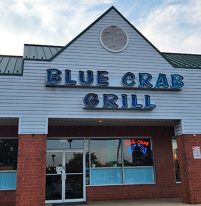 Don't let the shopping center location fool you—Blue Crab Grill's seafood would make even coastal restaurants wave a white flag.