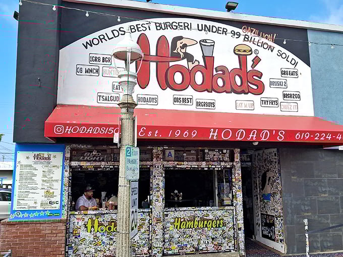 "World's Best Burger!" claims the sign, and the line of hungry surfers and tourists suggests they might be right.