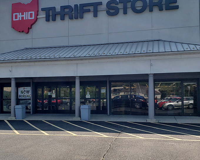 The simple, no-nonsense exterior of Ohio Thrift Store hides a wonderland of treasures waiting to be discovered.
