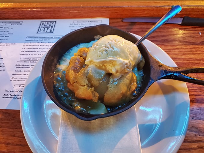 This isn't just apple dumpling—it's Southern comfort wrapped in pastry, swimming in a pool of sweet surrender.