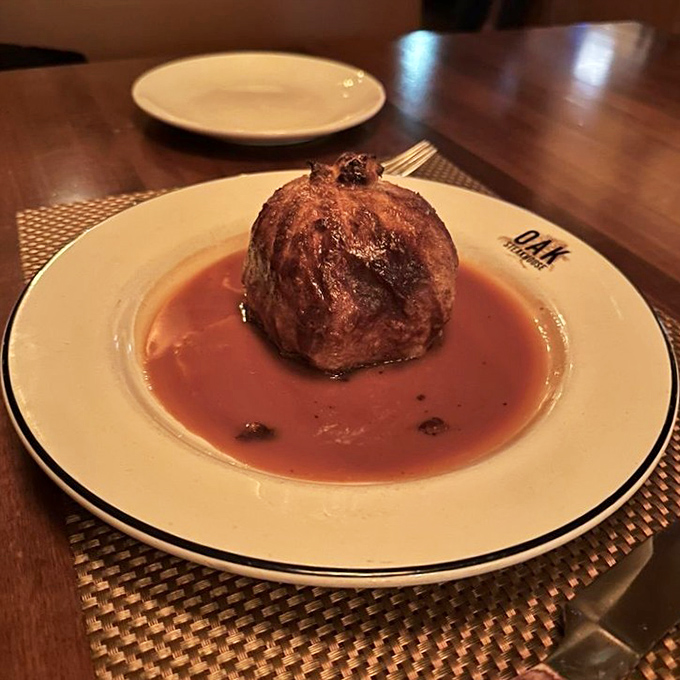 Not just beef Wellington—beef elevated. That pastry shell contains more drama than a season finale of your favorite show.
