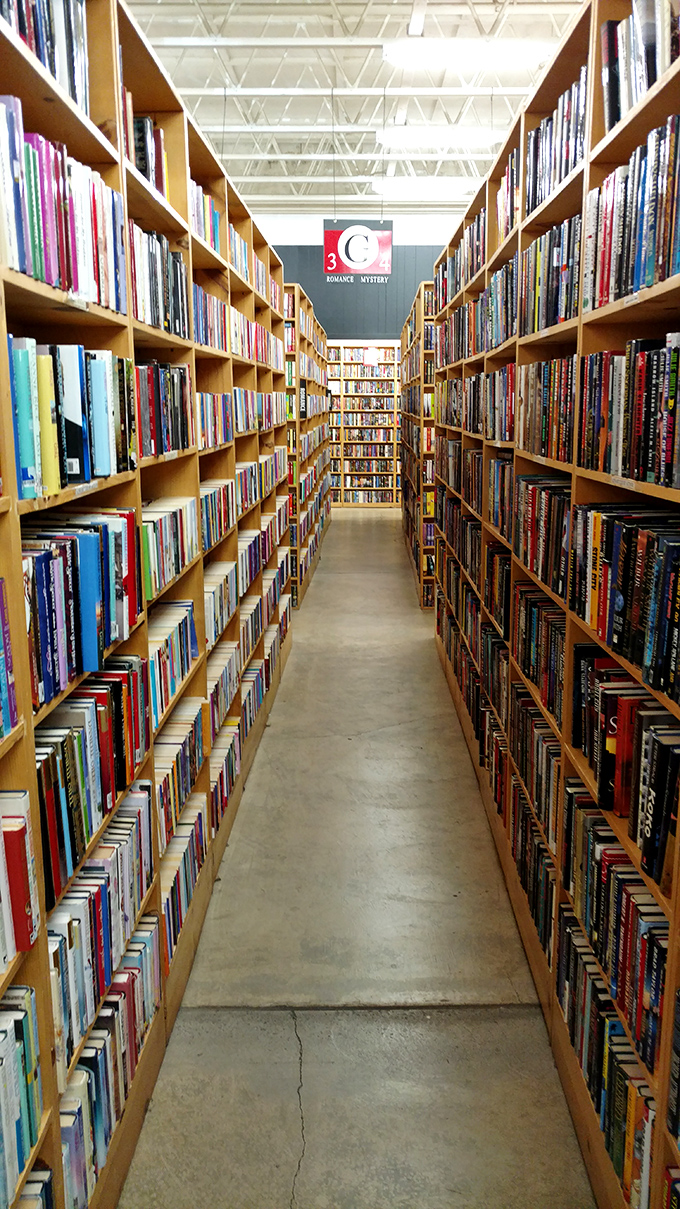 A bibliophile's dream corridor where literary treasures await at every turn. Even the organization system deserves its own novel.