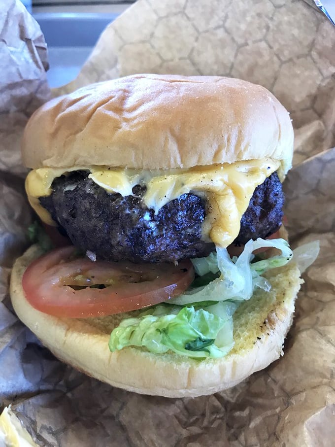 This isn't just a cheeseburger—it's what happens when pit masters decide to show burger joints how it's done. That char speaks volumes.