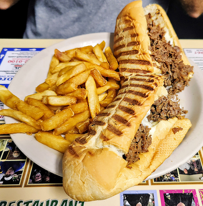 The cheesesteak that would make Philadelphia nervous. Generous filling, properly melted cheese, and that perfect roll—proving Delaware knows its way around this regional classic.