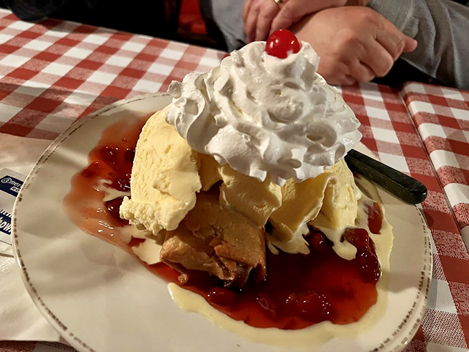 The cherry-topped sundae that answers the eternal question: "How do I follow up a perfect steak?" With perfect ice cream.