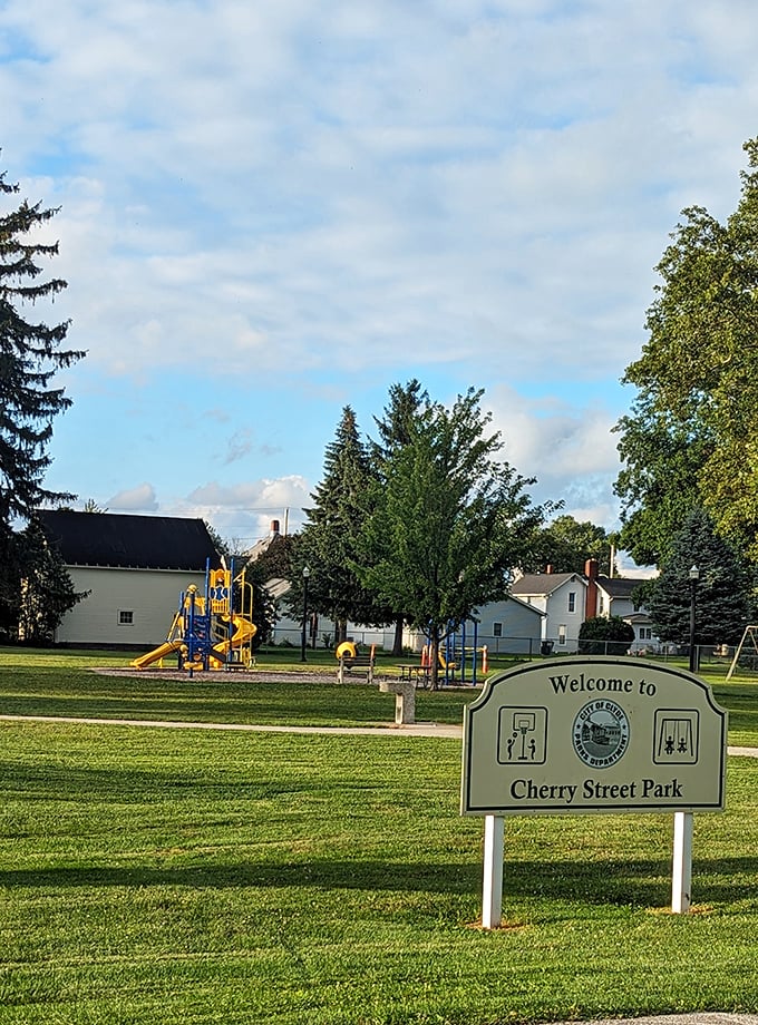 Cherry Street Park delivers neighborhood recreation without big-city crowds—a place where grandkids can play while you enjoy the simple luxury of sitting in the shade.