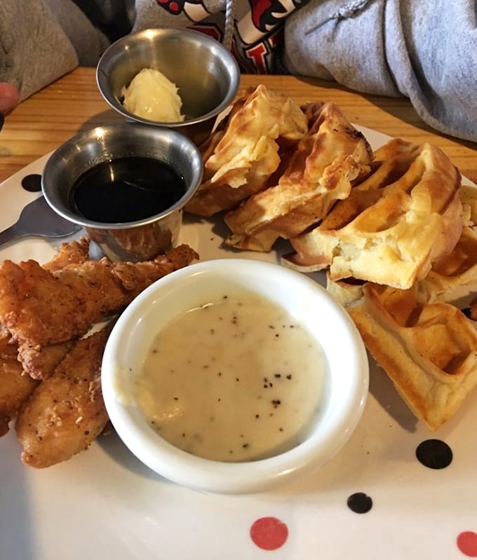 Chicken and waffles: the breakfast equivalent of a perfect marriage. Crispy meets fluffy, savory meets sweet, and your fork meets both in one glorious bite.