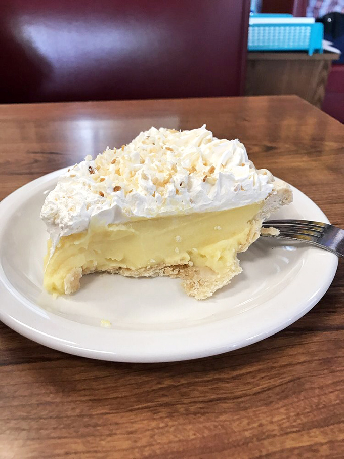 Coconut cream pie that would make your grandmother both proud and jealous of its perfect meringue-to-filling ratio.